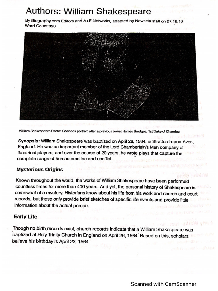 Shakespeare+Cold+Read+Questions | PDF