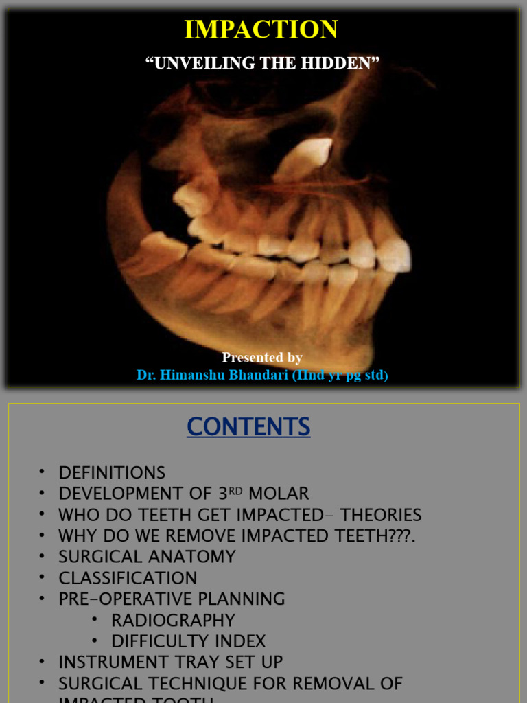 Impaction | Download Free PDF | Tooth | Dentistry Branches
