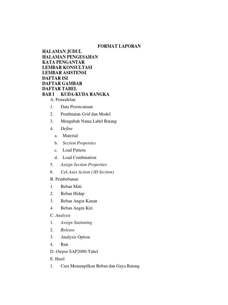 Format Laporan | PDF