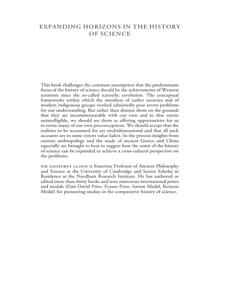 Lloyd, G.E.R. - Expanding Horizons in The History of Science - The ... Lloyd, G.E.R. - Expanding Horizons in The History of Science - The ...