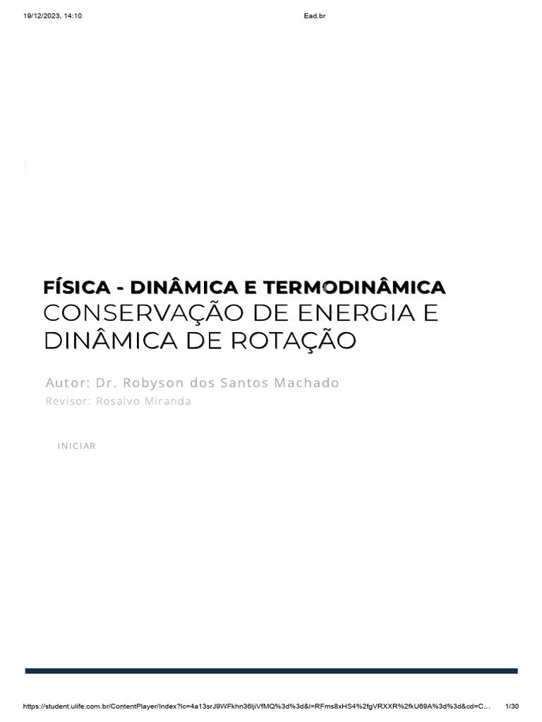 Física - Dinâmica e Termodinâmica - 2 | PDF | Colisão | Iniciativa/Conjuntura