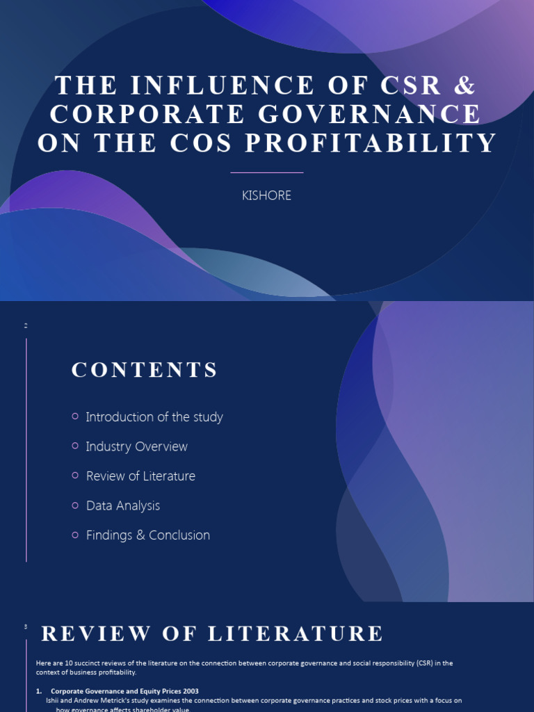 The Influence of Csr & Corporate Governance On | PDF | Corporate Social ...