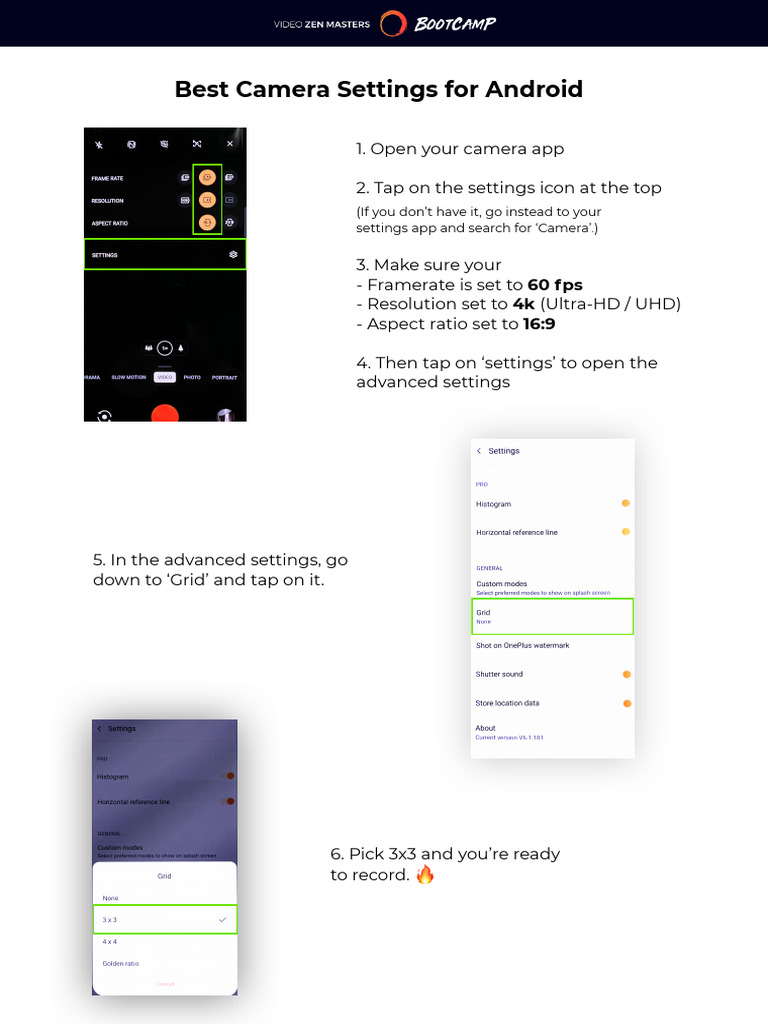 Android Camera Settings | PDF