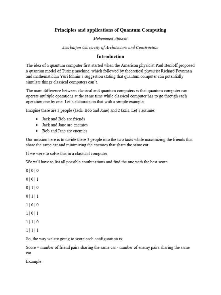 Quantum Computing: Principles & Applications | PDF | Quantum Computing | Electron