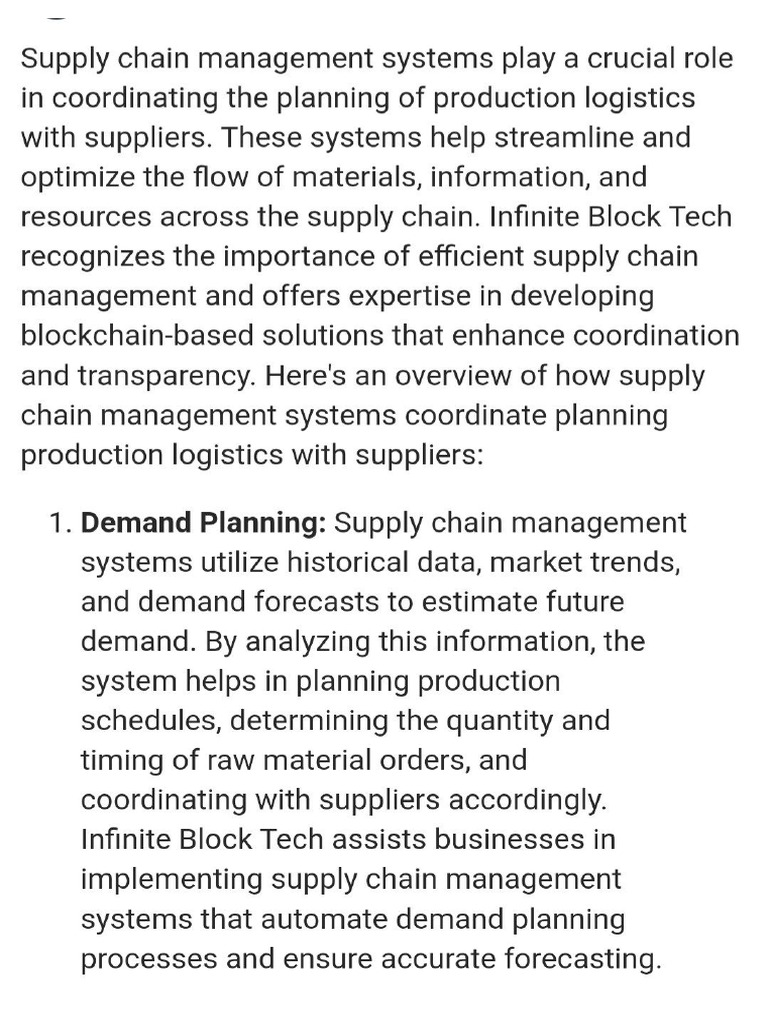 How SCM Coordinate Planning Production and Logistic With Suppliers | PDF