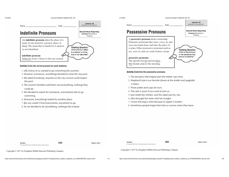 Indefinite Pronoun and Possessive | PDF | Pronoun | Semantics
