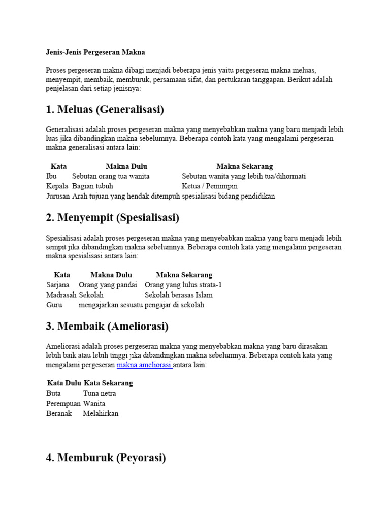 Perubahan Makna Kata | PDF