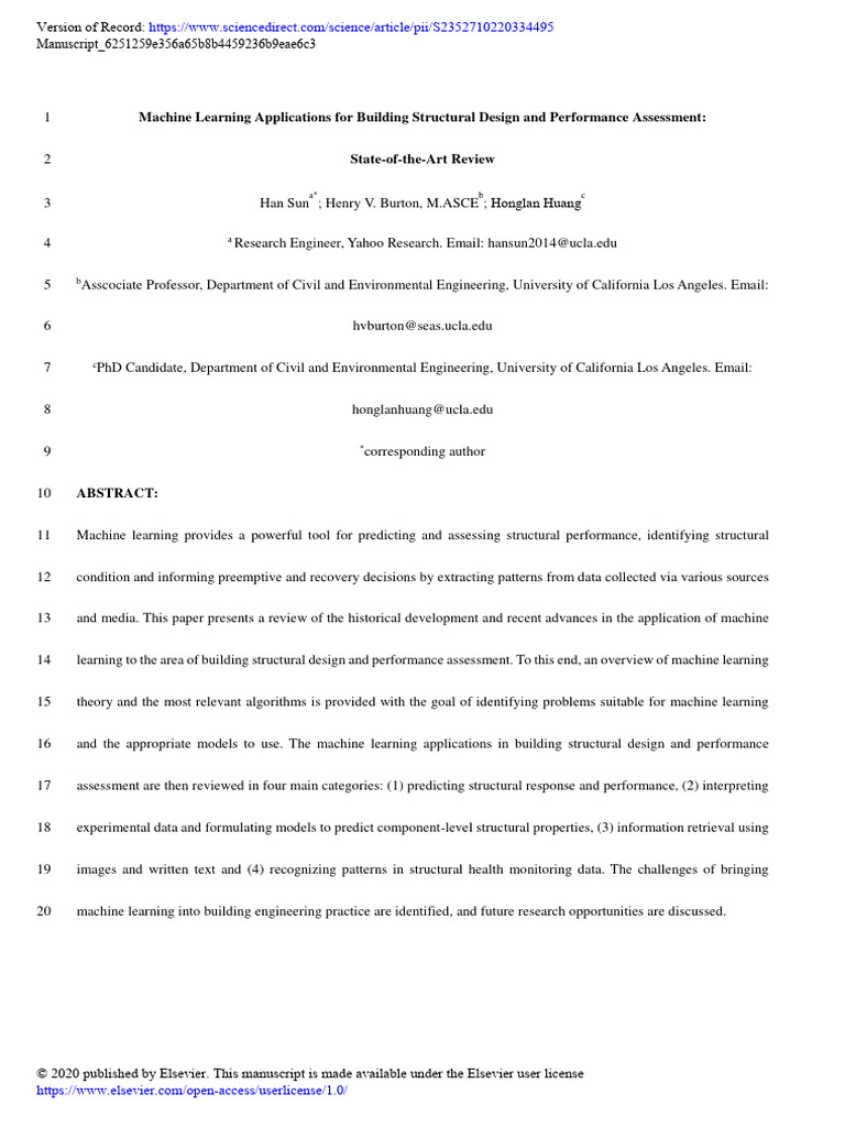 Machine Learning Applications For Building Structural Design and ...