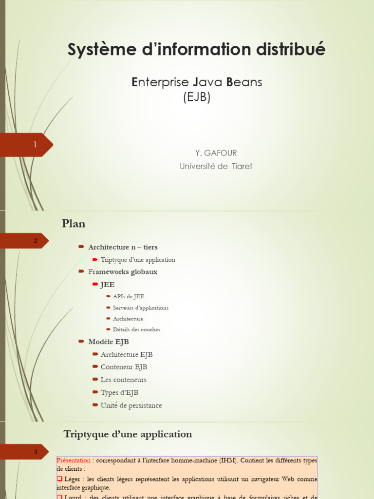 Composants EJB | PDF | Java (Langage de programmation) | Middleware