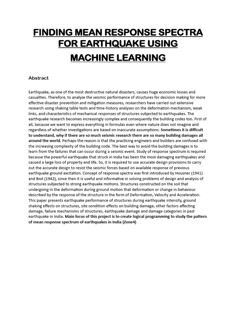 Machine Learning For Structural Engineering | PDF