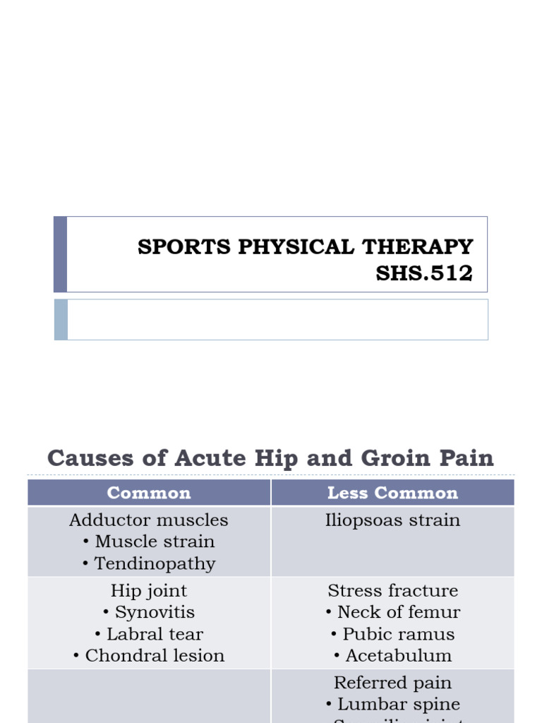 SHS 512 Lec 12 | PDF | Hip | Anatomical Terms Of Motion