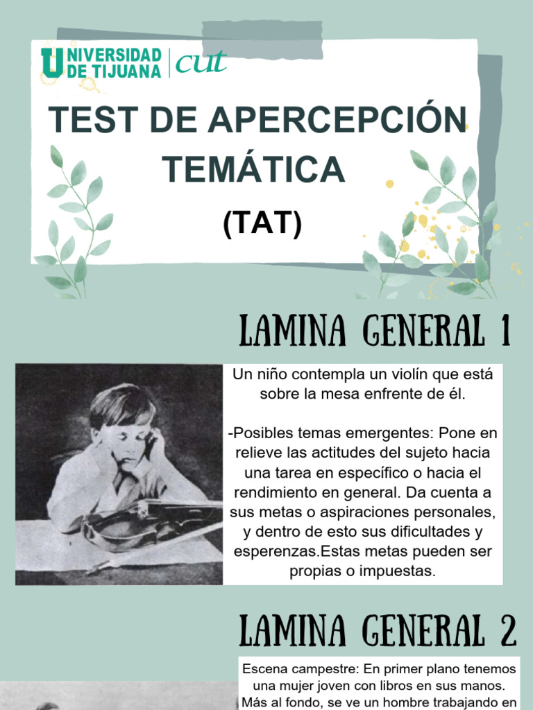 TAT, 6to Psicología | PDF | Mujer