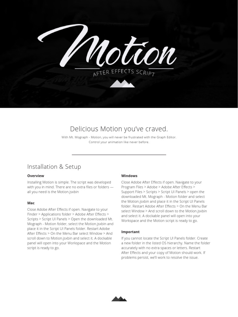 Motion - READ ME | PDF | Mac Os | Adobe Creative Suite
