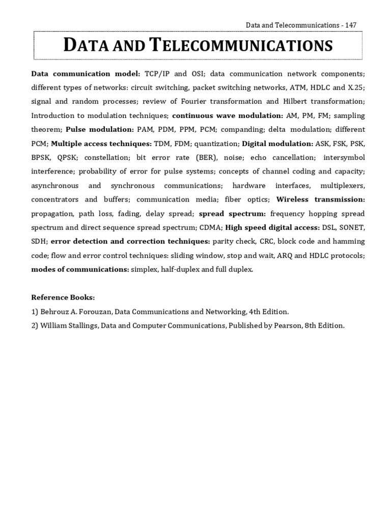 Data & Teleommunications | PDF | Network Topology | Osi Model