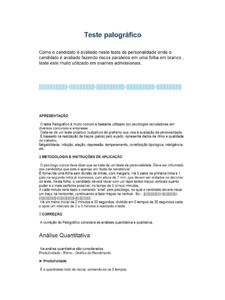 Teste Palográfico - PDF | PDF