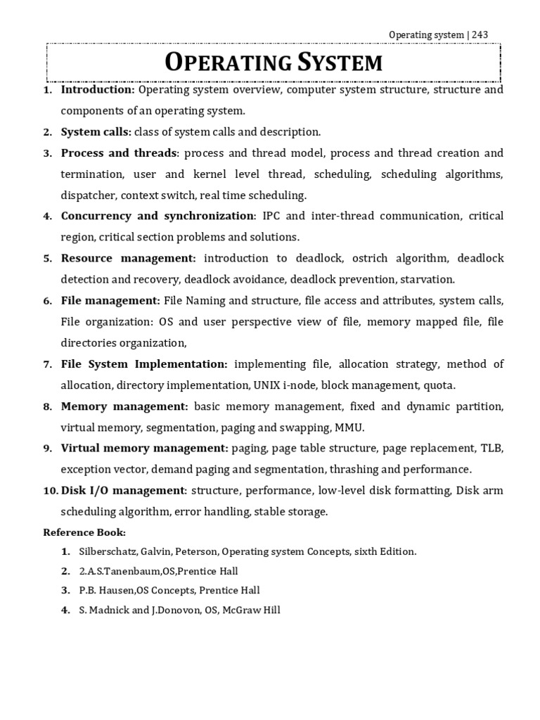 Operating System | PDF | Operating System | Process (Computing) Operating System | PDF | Operating System | Process (Computing)