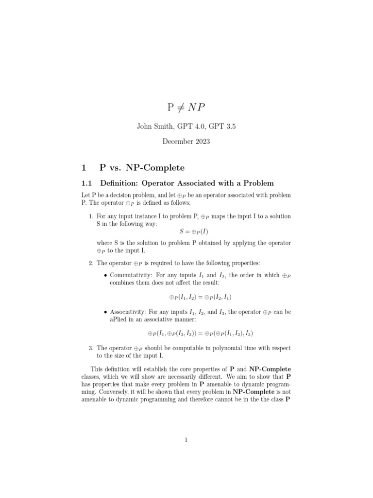P Vs NP Proof | PDF | Time Complexity | Theoretical Computer Science