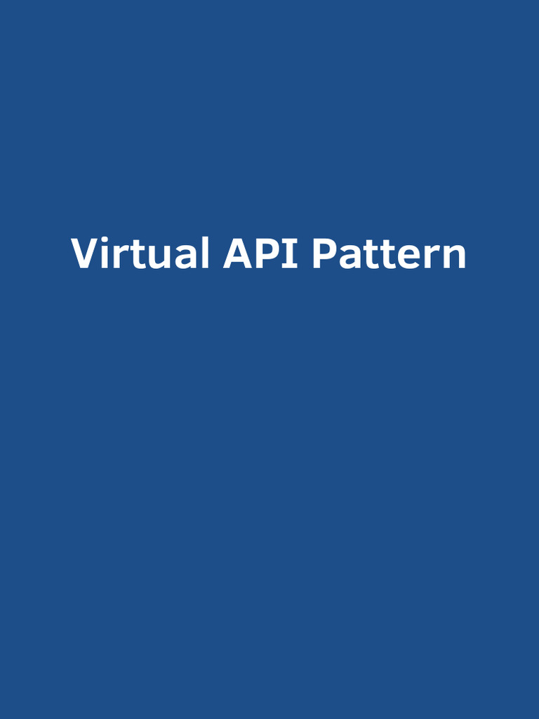 Martin Schroder Design Patterns Virtual API Pattern 0.38.0 | PDF | Interface (Computing ...