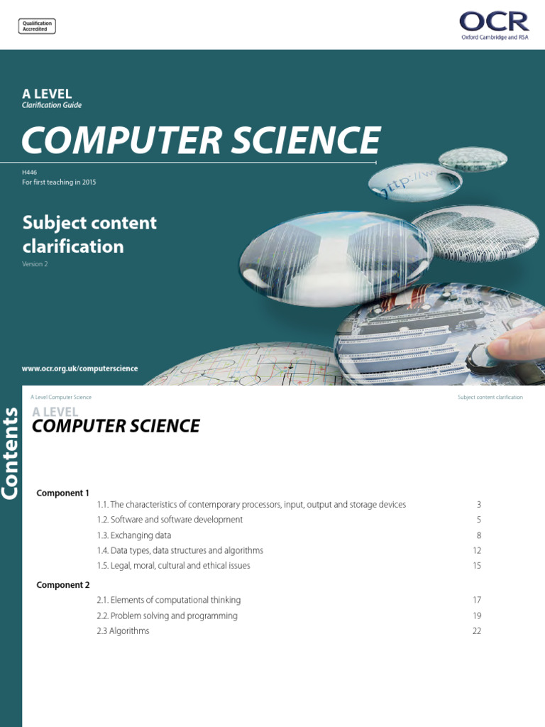A Level Computer Science Content Clarification | PDF | Data Compression ...