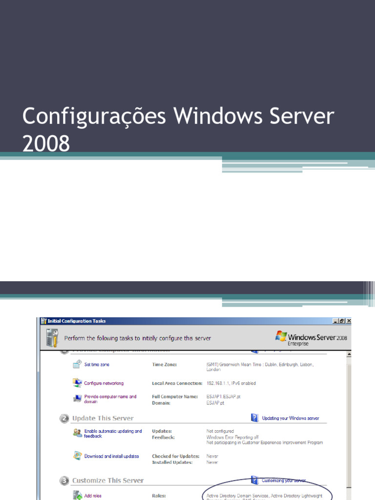 M3 - 03 - Windows Server 2008 | PDF | Negócios