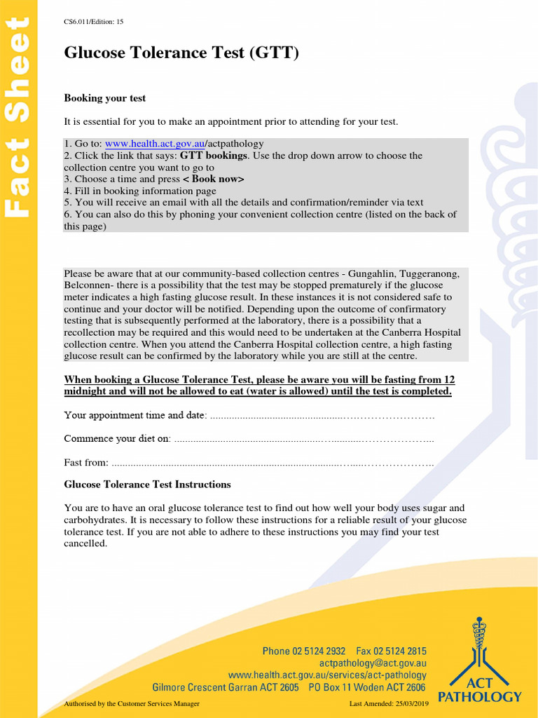 GTT Instruction Diet | PDF | Meal | Food And Drink