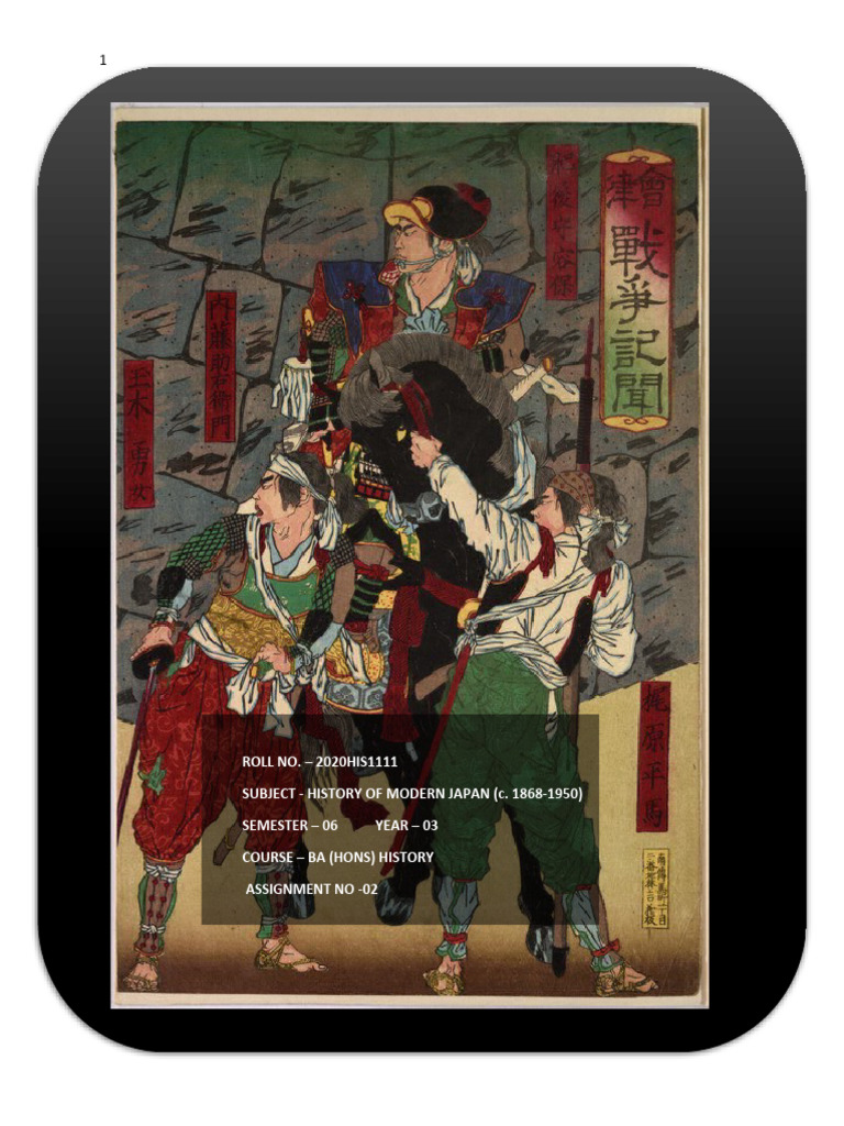 2020his1 111 Assignmentno.02 | PDF | Empire Of Japan | Government