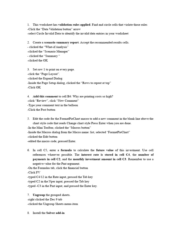Excel Cheatsheet | PDF | Microsoft Excel | Computer File Excel Cheatsheet | PDF | Microsoft Excel | Computer File