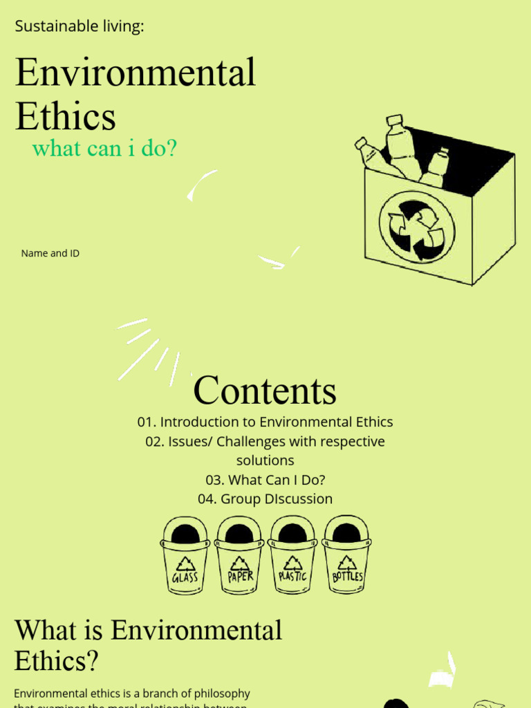 Environment Ethics | PDF | Sustainability | Climate Change