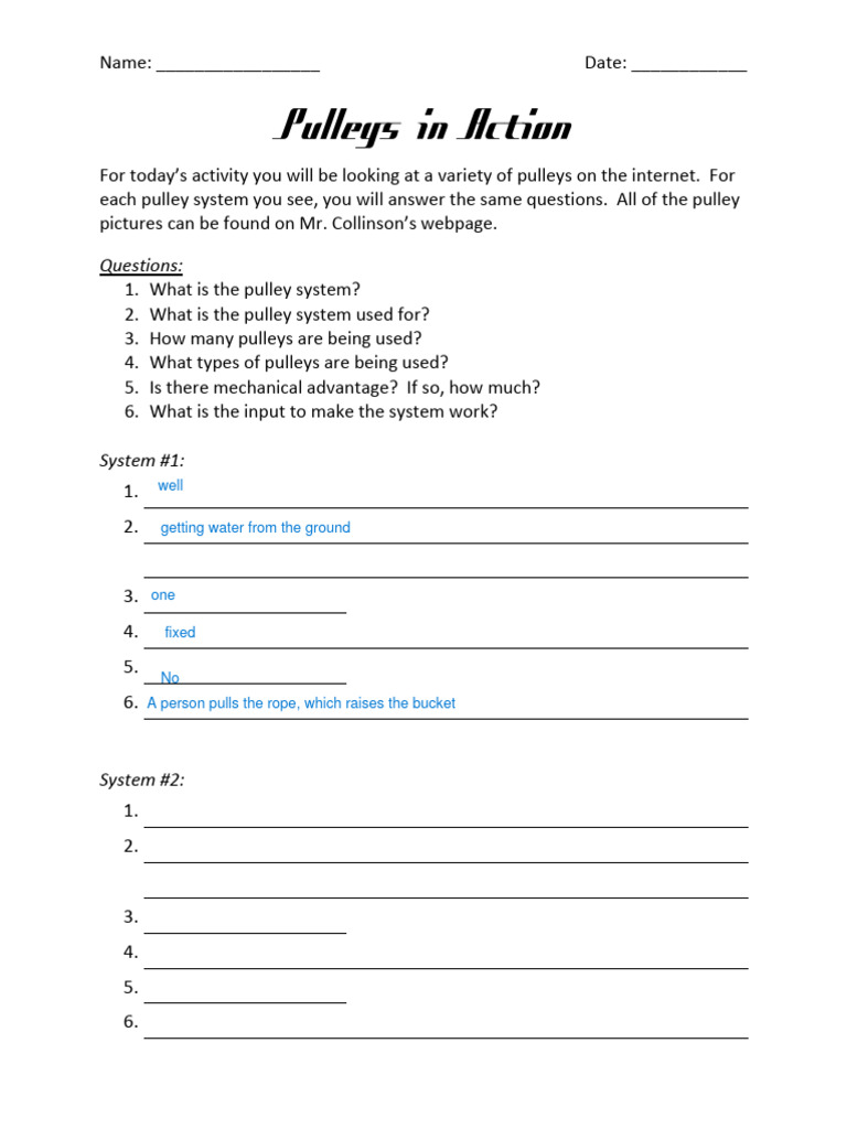 Lesson 6 Pulleys in Action | PDF | Technology & Engineering