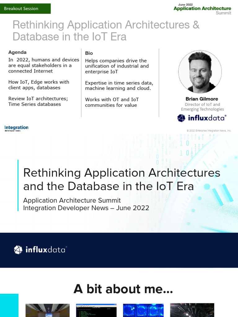 Rethinking Application Architectures and The Database in The IoT Era ...
