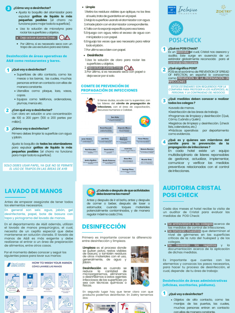 Posicheck Folleto | PDF | Lavado de manos | Salud pública