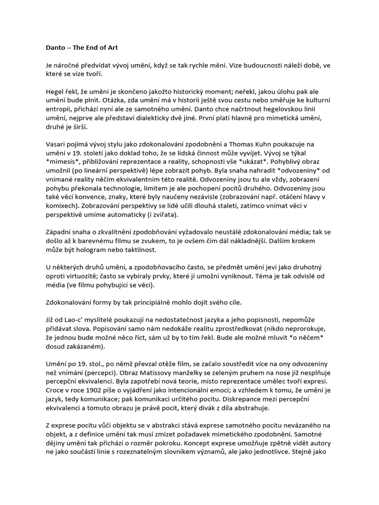 Vypisky - Filosofie Umeni | PDF