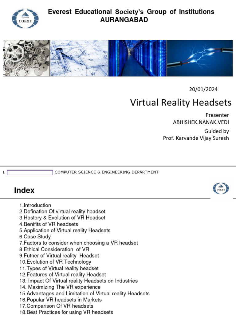 Virtual Reality Headsets Overview | PDF | Virtual Reality | Engineering