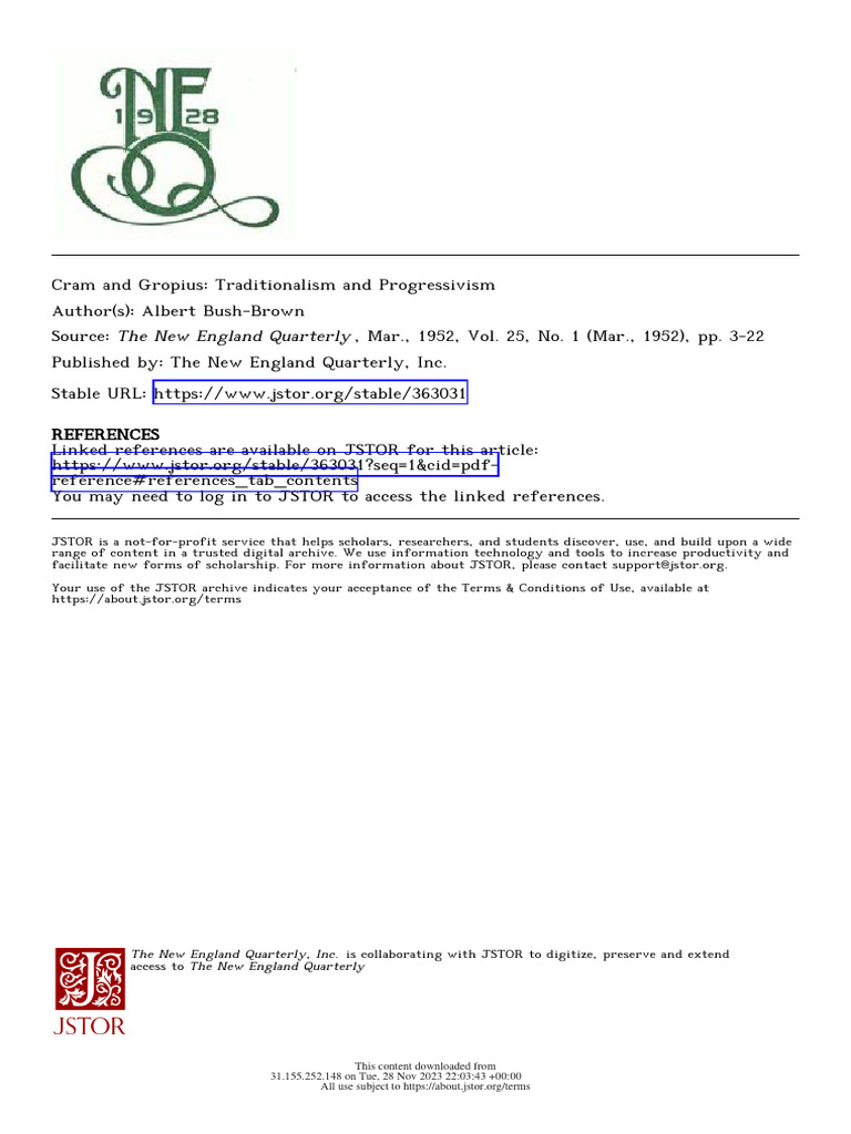 Cram and Gropius Traditionalism and Progressivism | PDF | Princeton ...