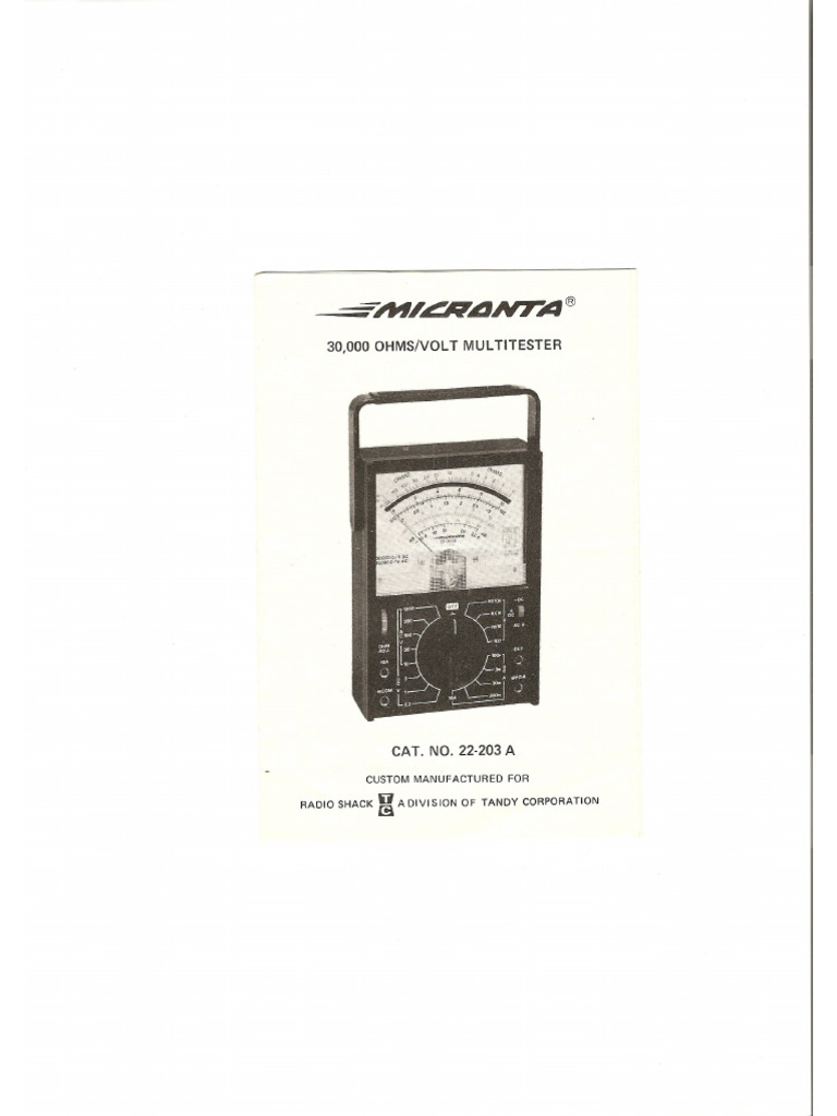 Micronta 22-203 Service Manual | PDF