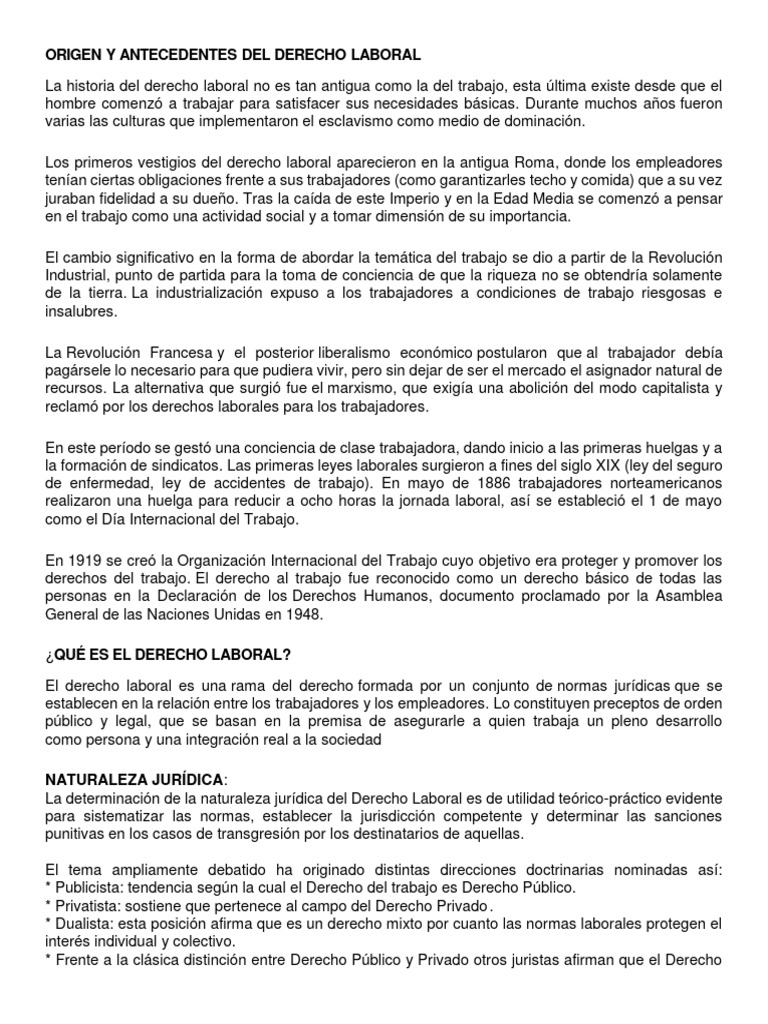Derecho Laboral | PDF | Derecho laboral | Economias