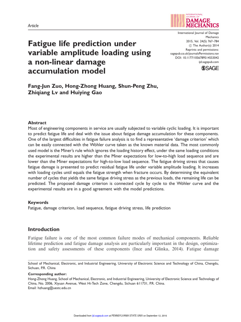 Document Fatigue | PDF | Fatigue (Material) | Strength Of Materials