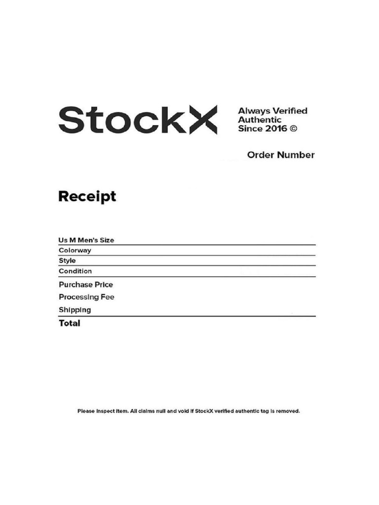 Mihara Receipt Stockx | PDF
