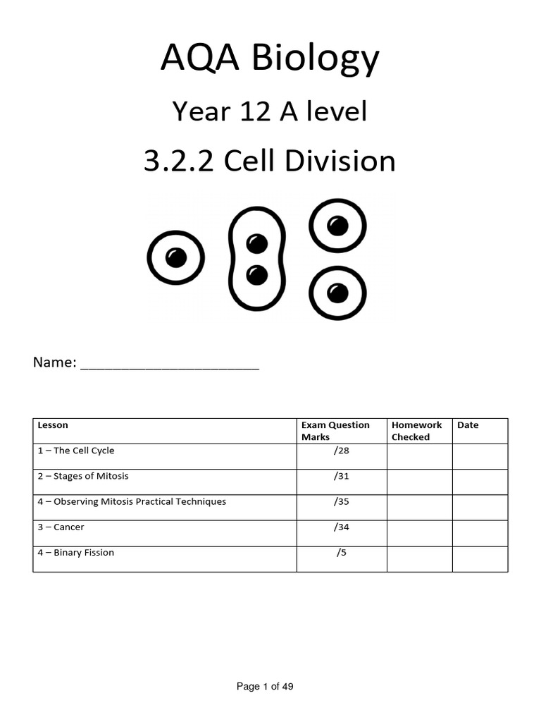 Cell Division | PDF | Mitosis | Cell Cycle
