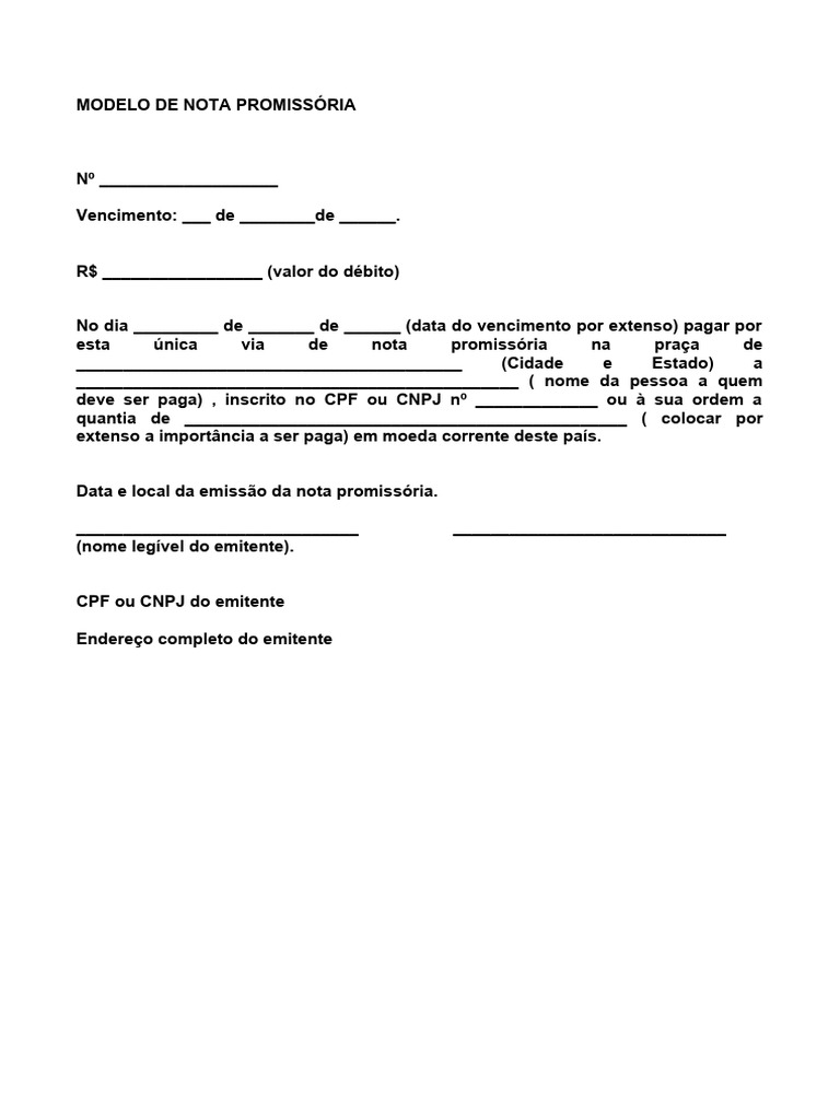 Nota Promissoria | PDF