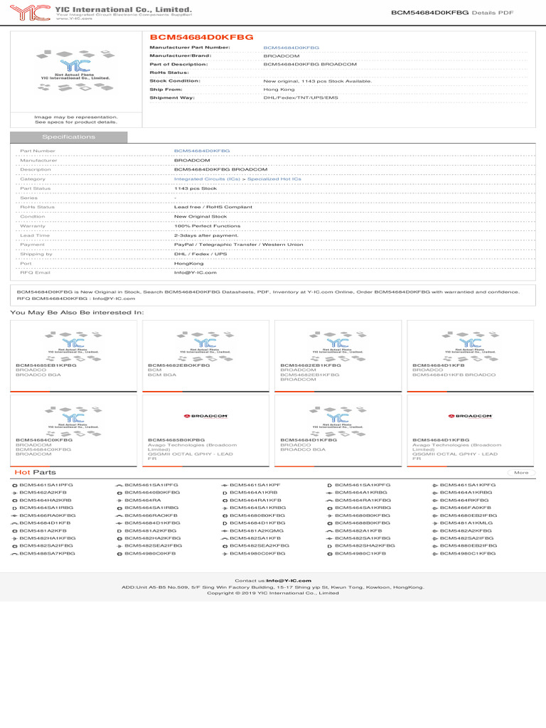 BCM54684D0KFBG | PDF | Technology & Engineering
