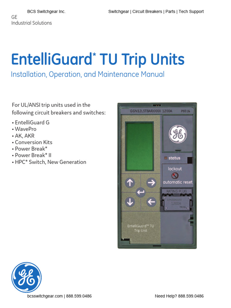 GENERAL ELECTRIC Programmers EntelliGuard | PDF | Relay | Electromagnetism