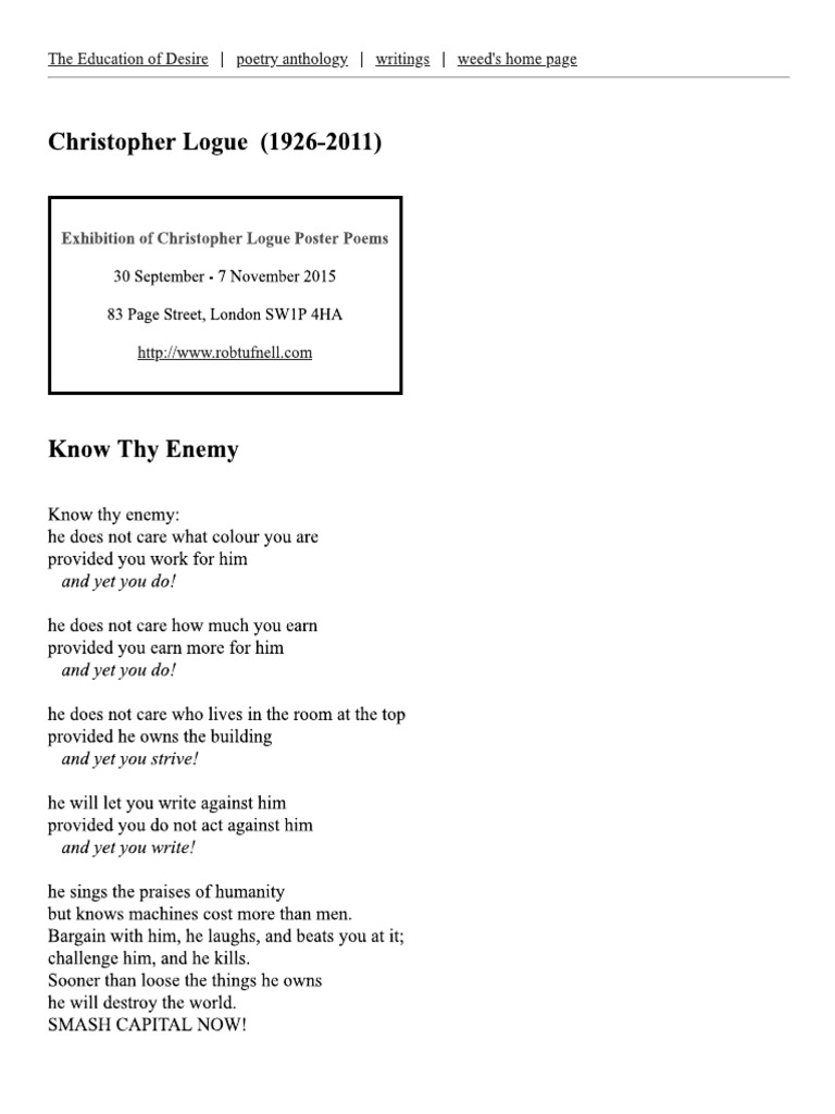 Know Thy Enemy | PDF