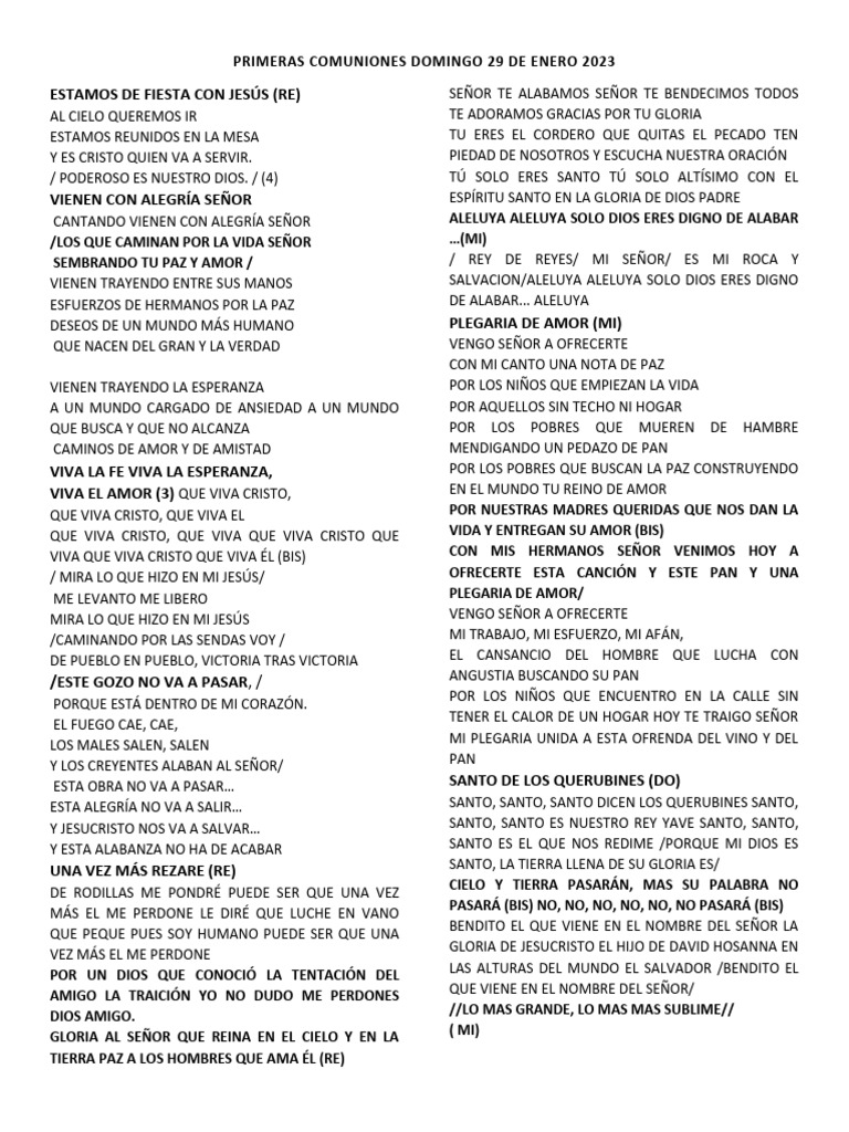 Primeras Comuniones 2023 | PDF | eucaristía | Oración
