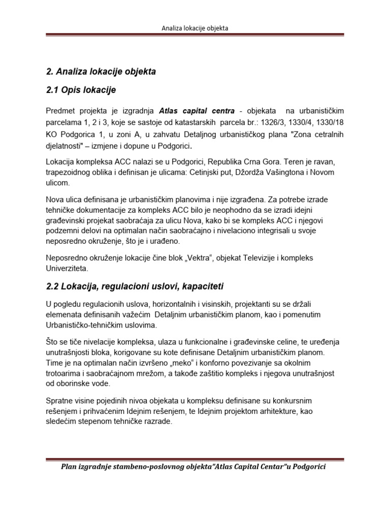 Š.2.Analiza Lokacije | PDF