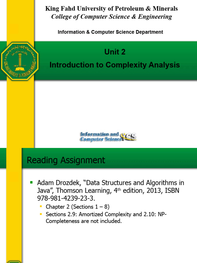 232ICS202 02 ComplexityAnalysis | PDF | Computational Complexity Theory ... 232ICS202 02 ComplexityAnalysis | PDF | Computational Complexity Theory ...
