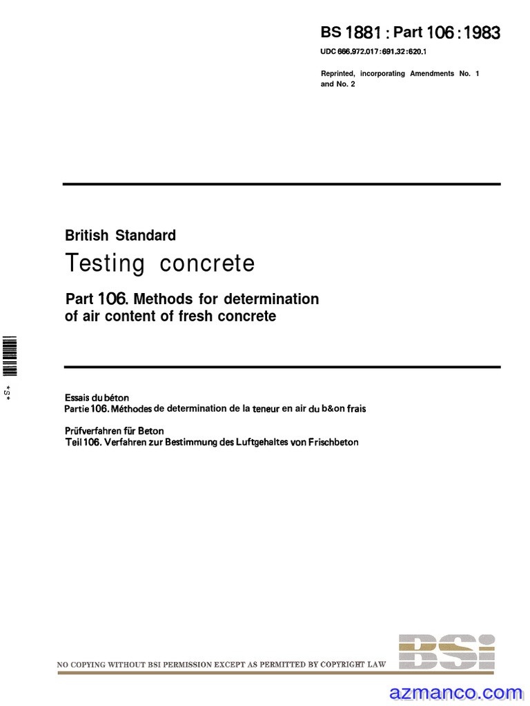 BS 1881-Part 106-83 | PDF | Concrete | Calibration