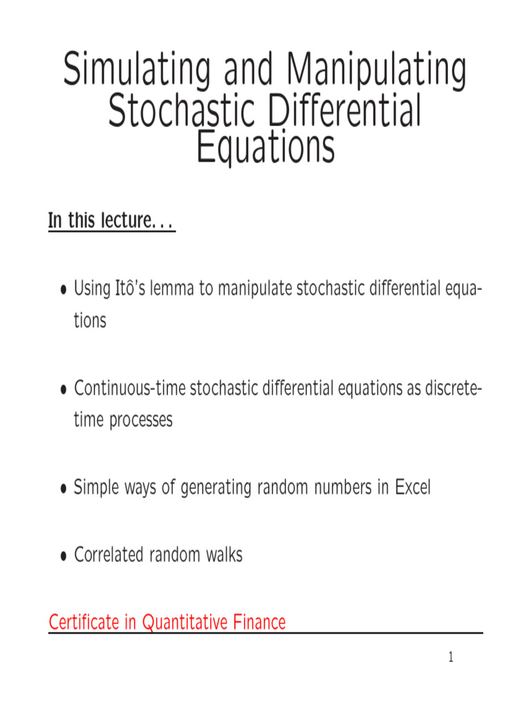CQF January 2022 M1L5 Blank | PDF