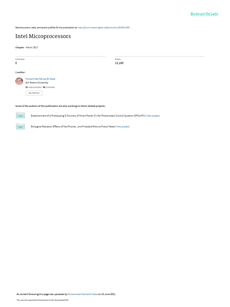 Intel Microprocessor Architecture Guide | PDF | Central Processing Unit ...