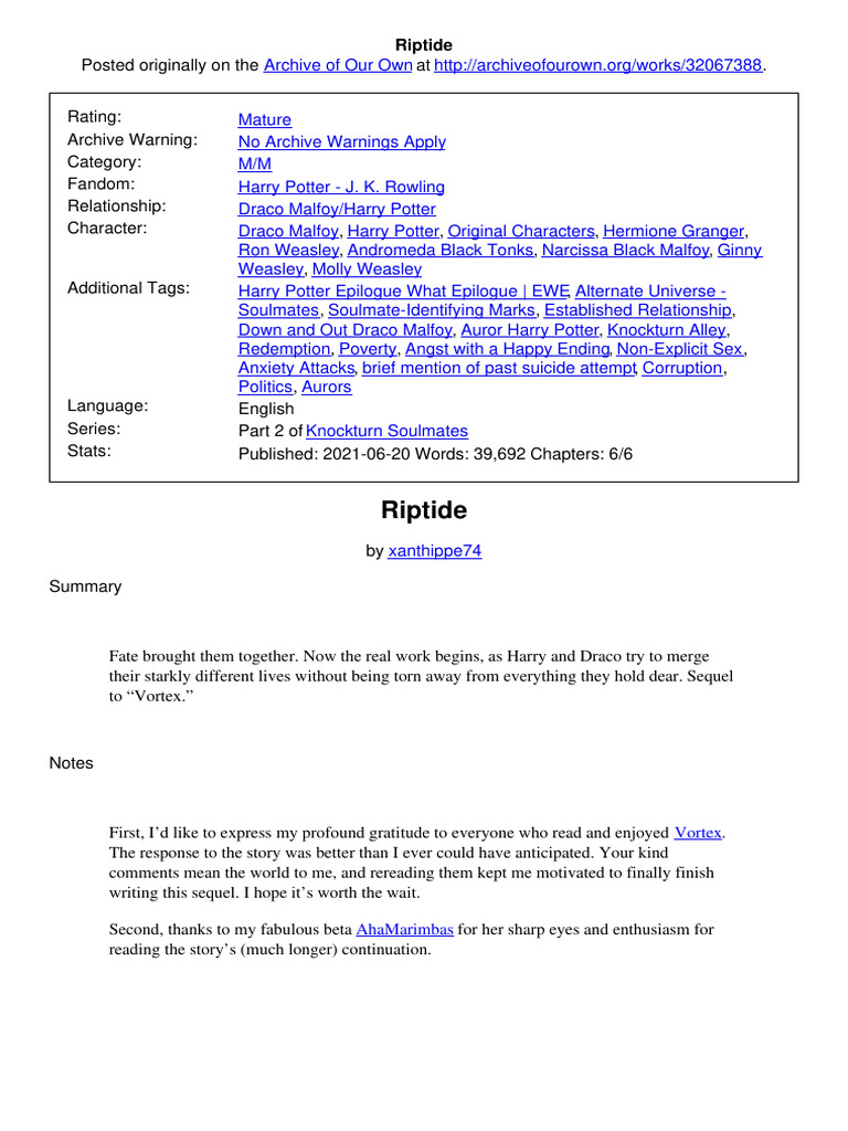 Riptide | PDF | Harry Potter